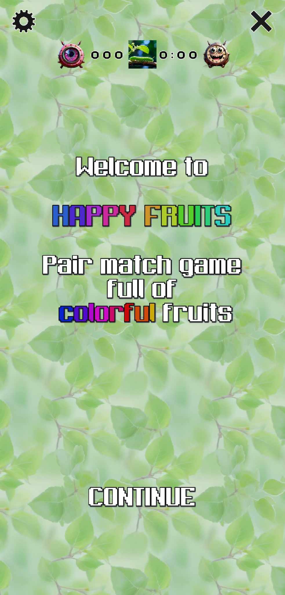 Puzzle game "Happy Fruits"